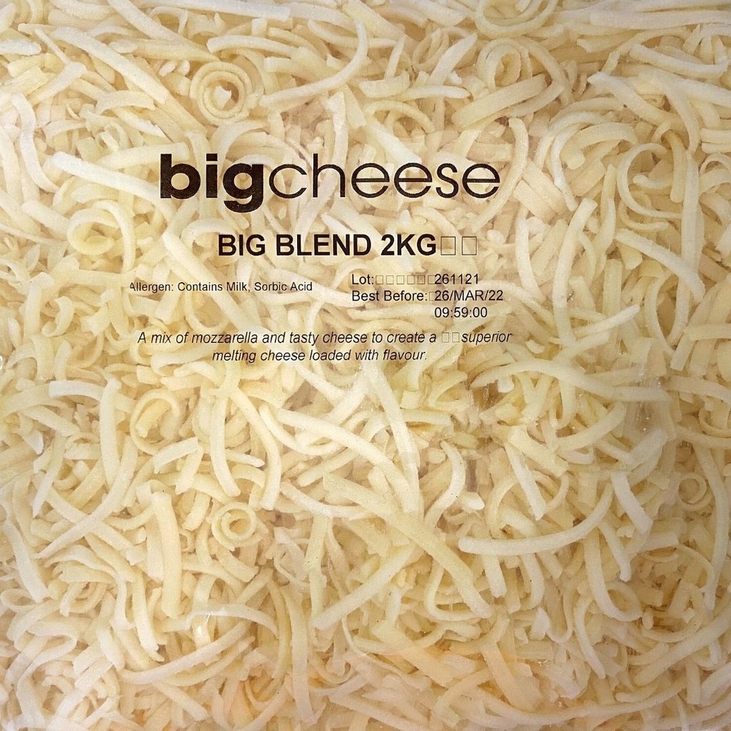 P3 Big Blend Shredded Cheese 2kg | Gulli Food Distributors